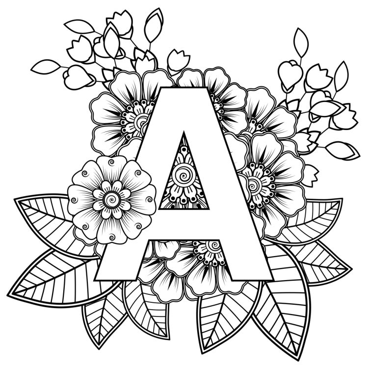 Letra A para colorir - Blog Roupinhas Tec-Bebe